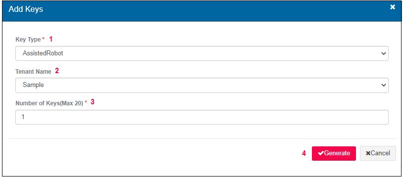 License Key Generator | Robility Docs